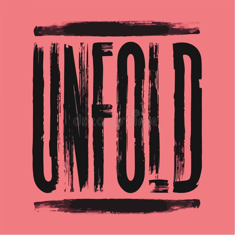 Modern Bold Unfold Typography Artwork Logo Stock Illustration ...