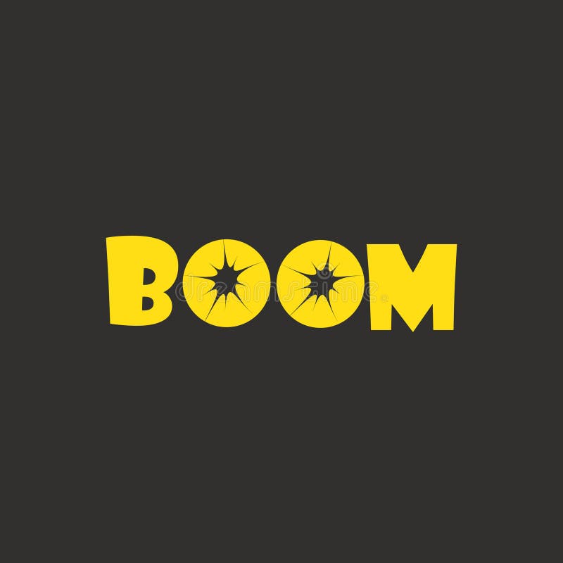 Modern Bomb Boom Explosion Logo Type Design Vector Stock Vector ...