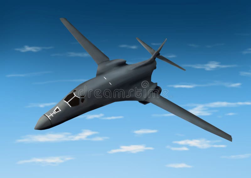 Modern Bomber Aircraft. Original Illustration Stock Illustration ...