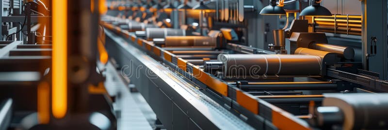 A Modern Bookbindery with Machines Cutting, Folding, and Binding Pages ...