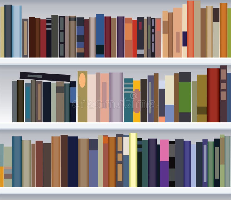 Modern bookshelf. stock illustration. Illustration of empty - 25121180