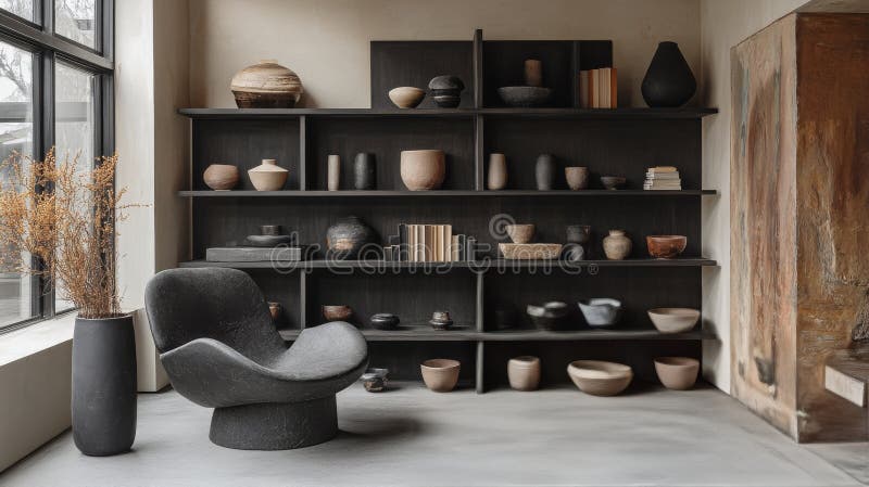 Modern Bookshelf Design Showcasing Artistic Structure and Functionality ...