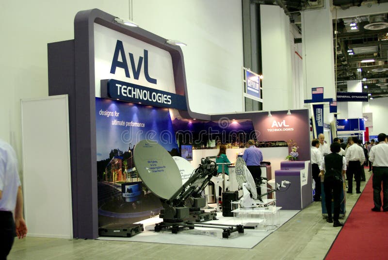 Modern booth design editorial photography. Image of measat - 31766322