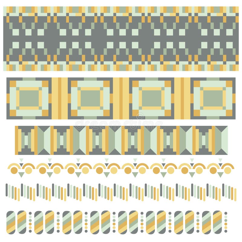 Modern Border or Trim Collection Stock Illustration - Illustration of ...