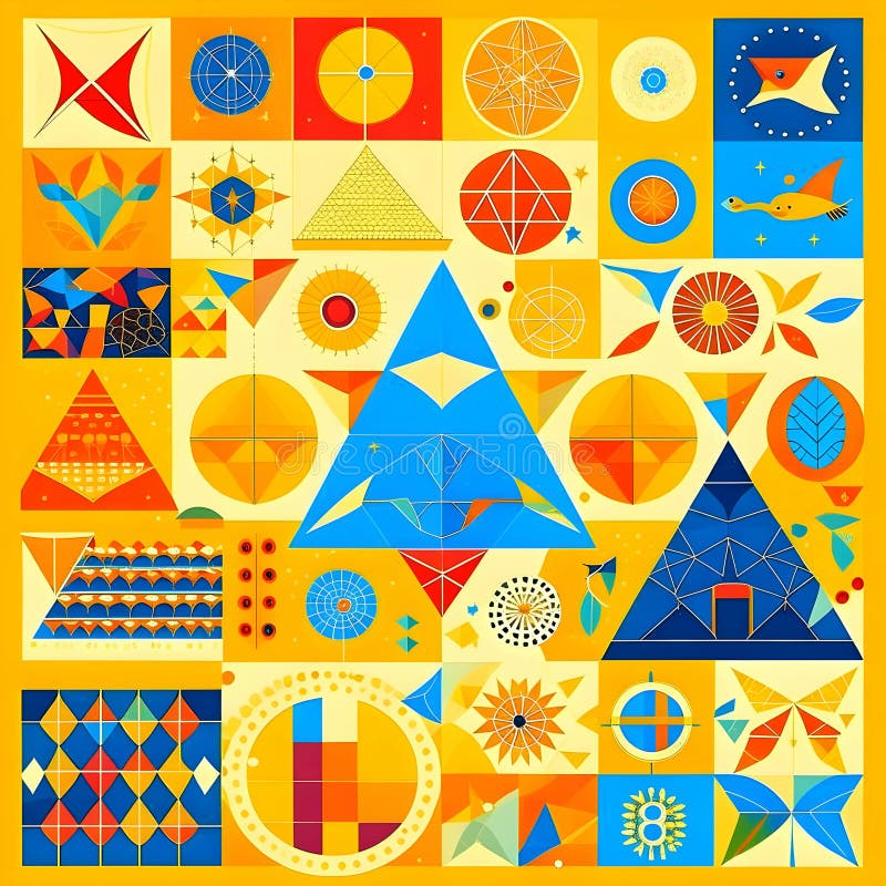 Modern Botanical Flourish. Geometric Linear Elements for Artistic ...