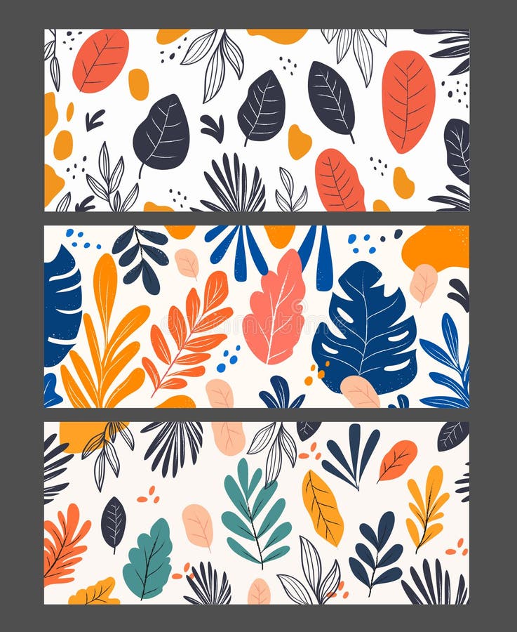 Modern Botanical Leaf in Flat Minimal Vector Illustration Stock Vector ...