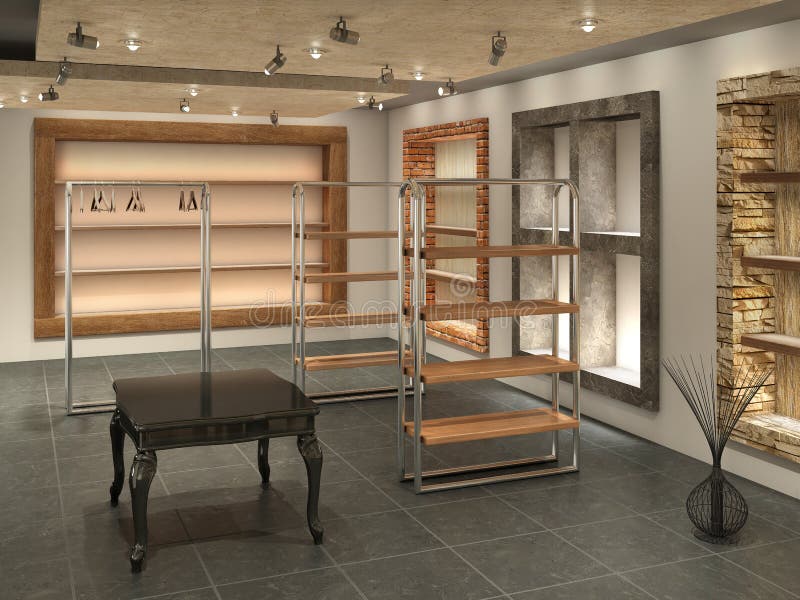 Inside Empty Warehouse or Hangar with Large Structure for Industrial ...