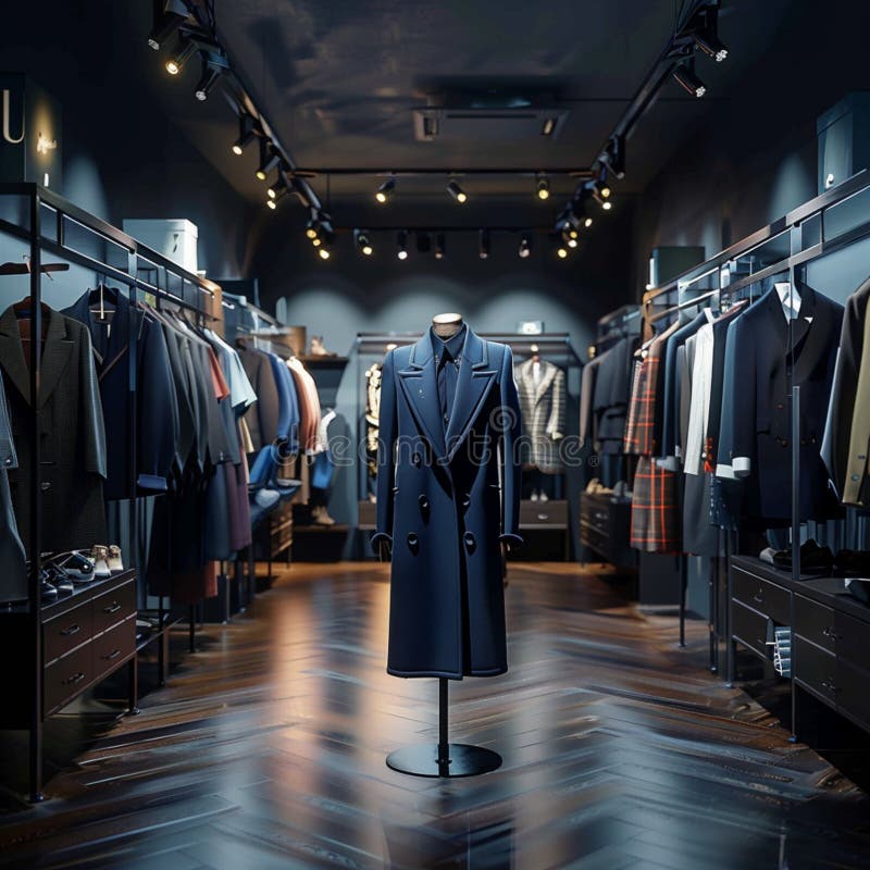 Modern Boutique Scene Featuring an Extensive Array of Stylish Attire ...