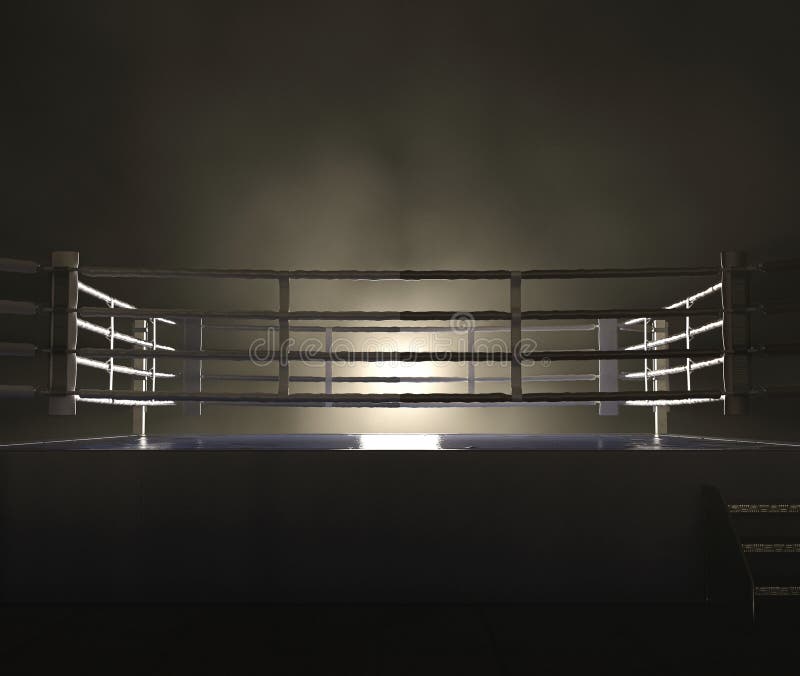 Modern Boxing Ring Round Number Two Stock Illustration - Illustration ...
