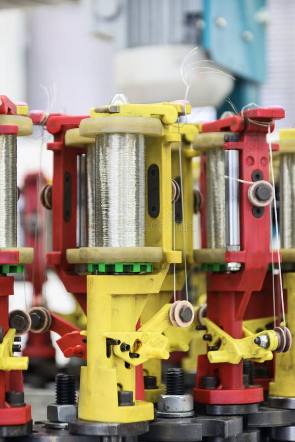 Modern braiding machine. stock photo. Image of close - 93244226