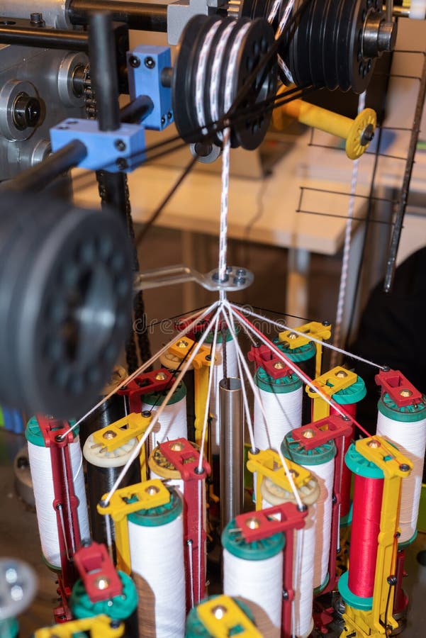 Braiding machine, detail stock photo. Image of notched - 5867686