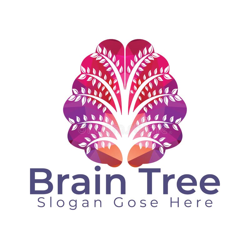 Modern Brain Tree Logo Design. Stock Vector - Illustration of fitness ...