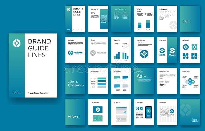 Minimalist Corporate Brand Identity Guide Stock Illustrations – 225 ...