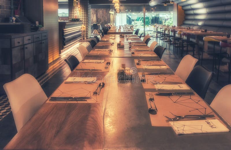 Modern Breakfast Room, Table Setting Stock Photo - Image of fancy ...