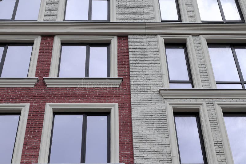 Modern Brick Building, Made in a Classic Style Stock Image - Image of ...