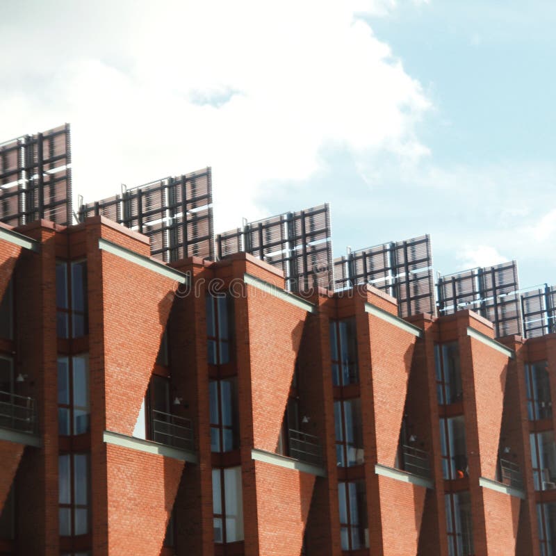 Modern Brick Building in Malmo, Sweden Stock Image - Image of malmo ...