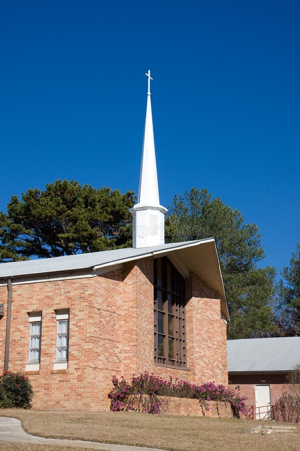 Modern Brick Church stock image. Image of cross, church - 7858599