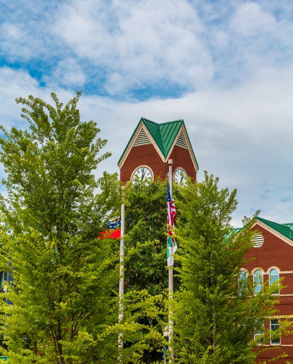 Courthouse Beyond Trees stock image. Image of historic - 150508793