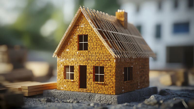 Modern Brick Home Design Inspiring Construction Ideas Stock Image ...