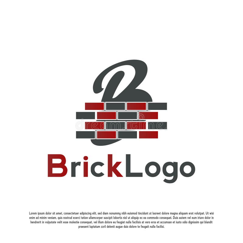 Modern Brick Logo Vector Design Stock Vector - Illustration of design ...
