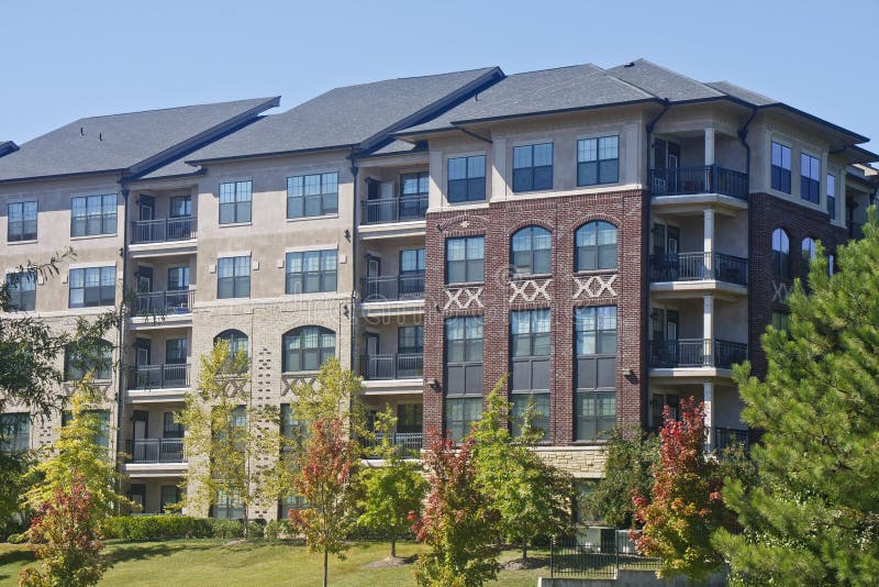 Modern apartment building stock photo. Image of condos - 24052648