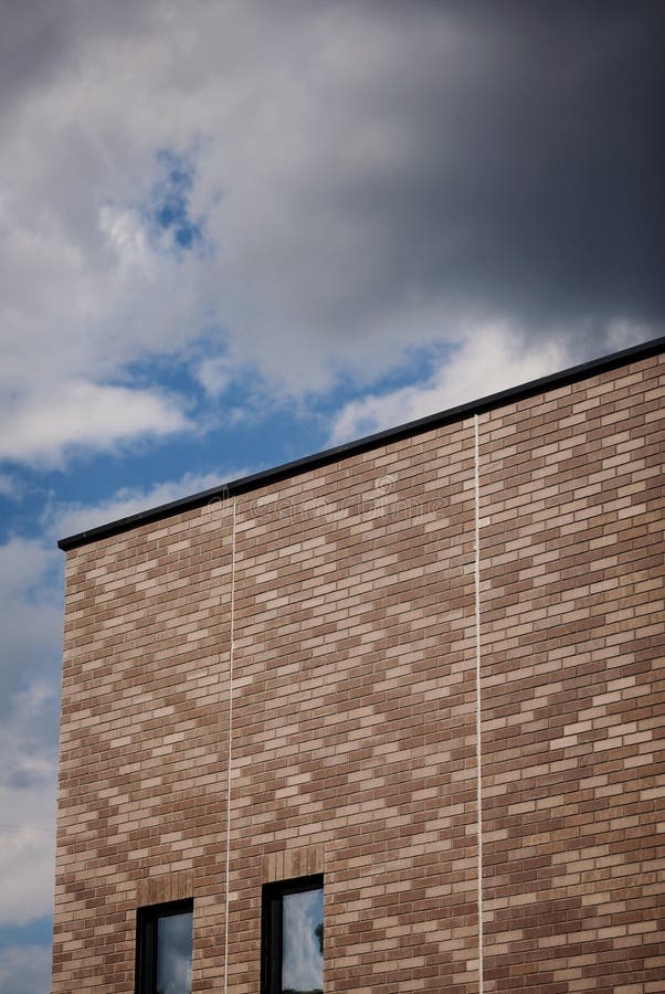 Modern bricks building stock image. Image of aesthetic - 226254285