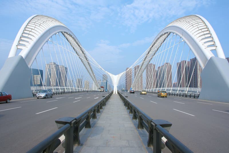 Modern bridge stock image. Image of cove, arch, nanzhonghuan - 21869717