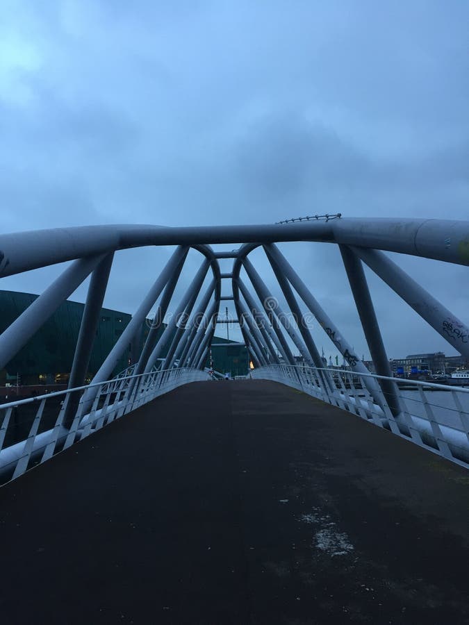 Modern bridge editorial stock image. Image of netherlands - 262475149