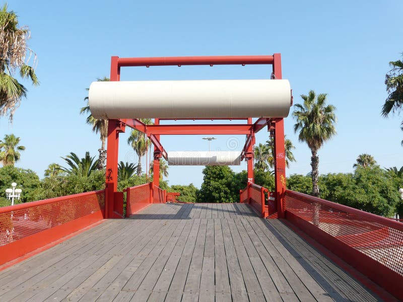 Modern Bridge Barcelona Spain Stock Image - Image of nature, spain ...