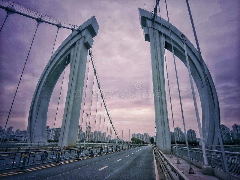 Modern bridge stock photo. Image of modern, cable, bridge - 215910700