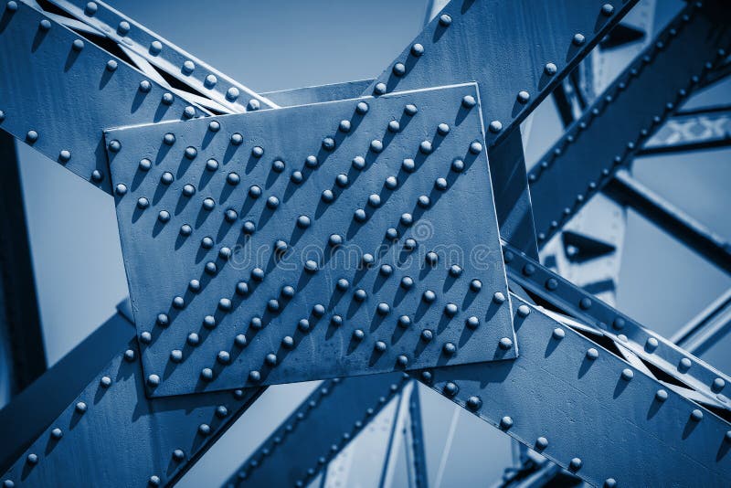 Modern Bridge Frame Closeup Blue Toned Stock Photo - Image of design ...
