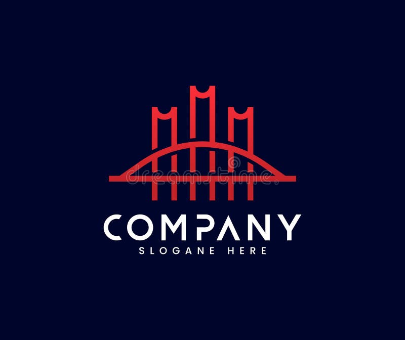 Modern bridge logo design stock vector. Illustration of concept - 254221541