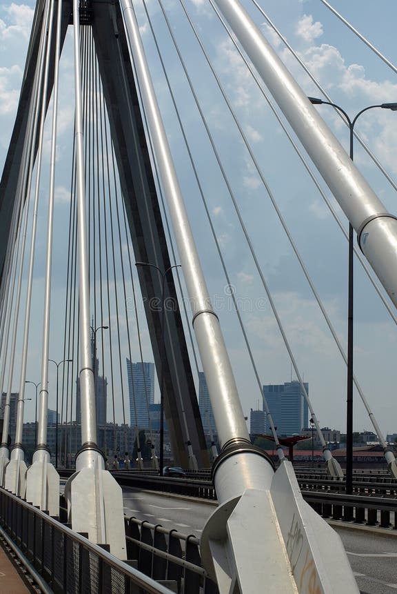 Modern bridge pylon stock image. Image of landscape, design - 78618907