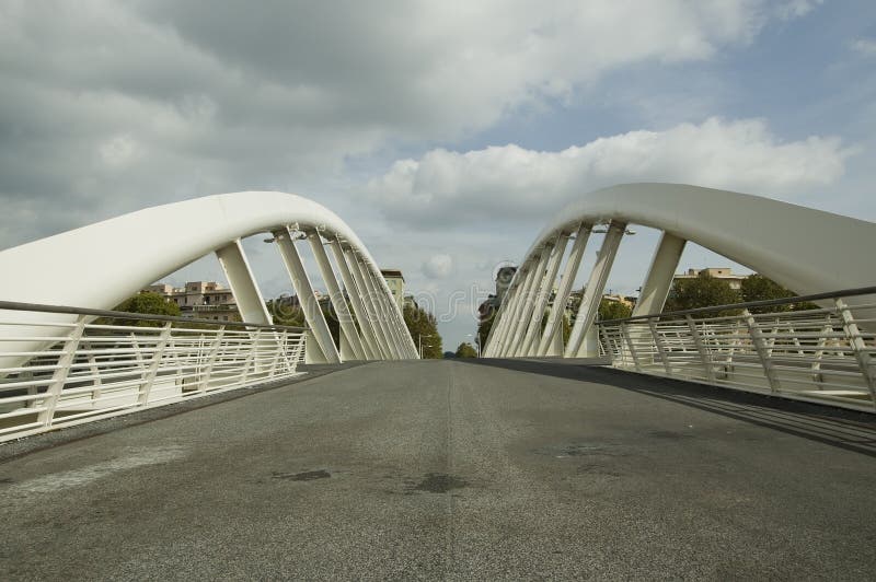 Modern bridge in Rome stock image. Image of musica, ponte - 67434983