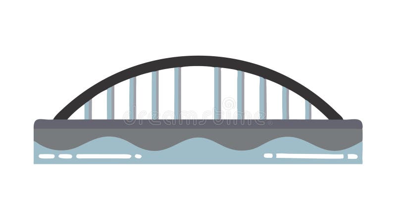 Modern Bridge Structure Icon, Transportation Landmark Vector, Vector ...