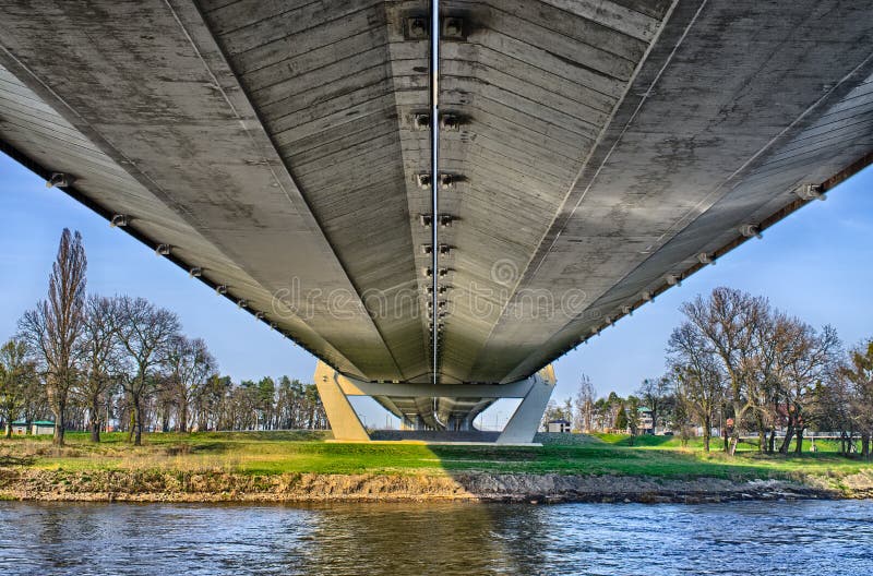 Underneath View of Esplanade Bridge, Singapore Stock Image - Image of ...