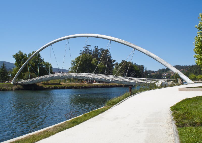 Modern brigde - 1 stock photo. Image of sunny, architecture - 19977086