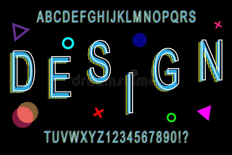 Modern Bright Abstract Font of the English Alphabet Stock Vector ...