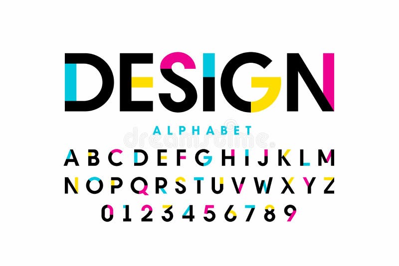 Bright alphabet letters stock vector. Illustration of typeset - 31542488