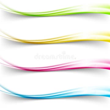 Modern Bright Colorful Satin Web Header Borders Templates Collection ...
