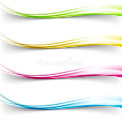 Modern Bright Colorful Satin Web Header Borders Templates Collection ...
