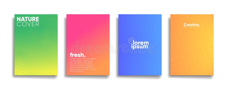 Modern Bright Gradient Color Abstract Line Pattern Background Cover ...