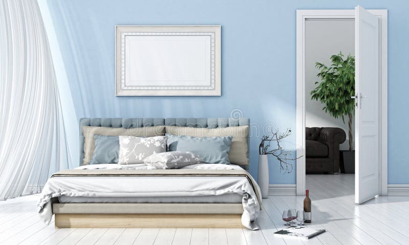 Modern Bright Interior. 3D Render Stock Image - Image of lounge ...