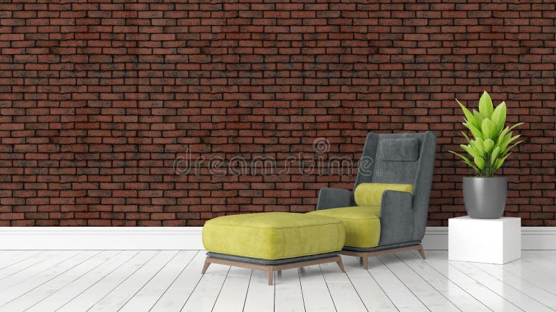 Modern Bright Interior . 3D Rendering Stock Illustration - Illustration ...