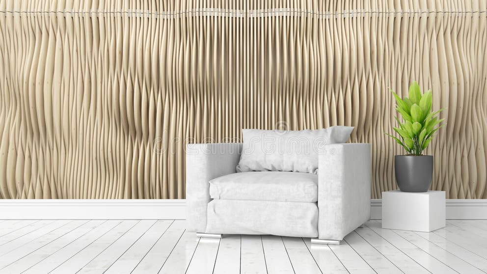 Modern Bright Interior . 3D Rendering Stock Illustration - Illustration ...