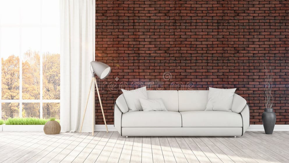 Modern Bright Interior . 3D Rendering Stock Illustration - Illustration ...