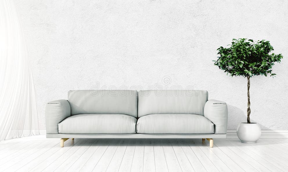 Modern Bright Interior . 3D Rendering Stock Illustration - Illustration ...