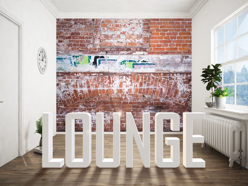 Modern Bright Interior . 3D Rendering Stock Illustration - Illustration ...