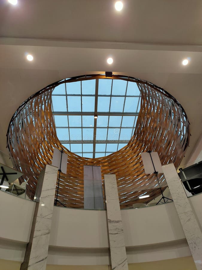 Modern Interior with Unique Skylight Design Stock Image - Image of ...