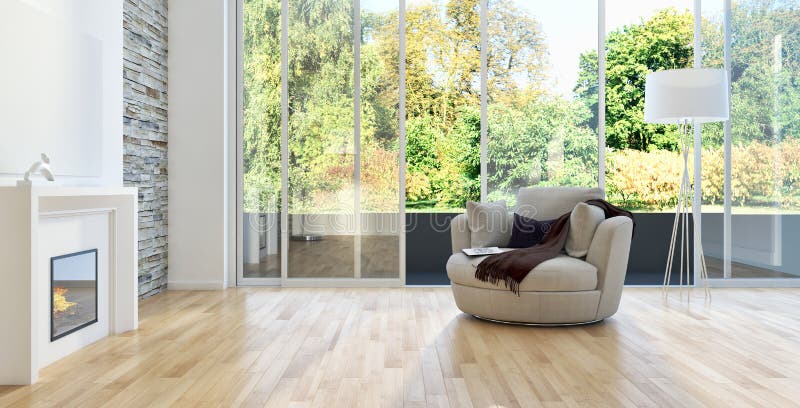 Modern Bright Interiors Apartment 3D Rendering Illustration Stock ...